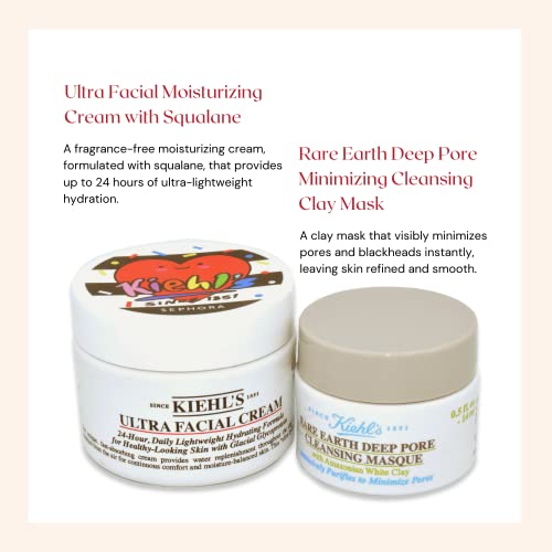 Kiehl's Mask & Moisturize Duo - Rare Earth Deep Pore Cleansing Masque and Ultra Facial Cream