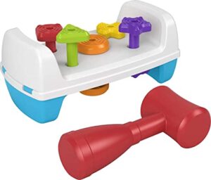 fisher-price toddler toy tap & turn bench pretend tools 2-sided construction set for ages 1+ years