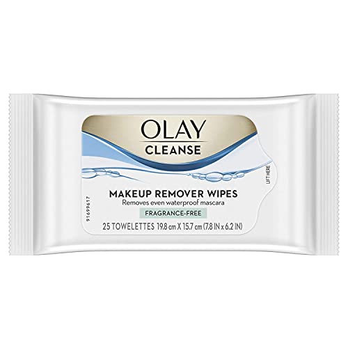 Olay Make-Up Remover Towelettes 25 Count Fragrance Free (2 Pack)