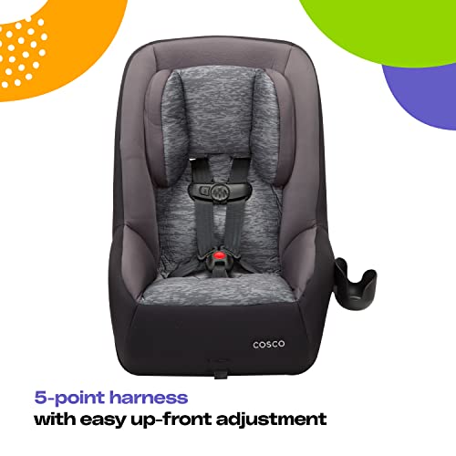 Cosco Mighty Fit 65 DX Convertible Car Seat (Heather Onyx Gray)