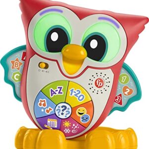 Fisher-Price Linkimals Toddler Learning Toy Light-Up & Learn Owl With Interactive Lights Music & Motion For Ages 18+ Months