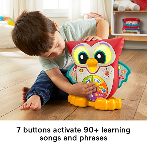 Fisher-Price Linkimals Toddler Learning Toy Light-Up & Learn Owl With Interactive Lights Music & Motion For Ages 18+ Months