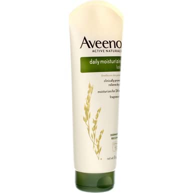 Aveeno Daily Moisturizing Body Lotion with Soothing Oat and Rich Emollients to Nourish Dry Skin, Fragrance-Free, 8 fl. oz (Pack of 2)