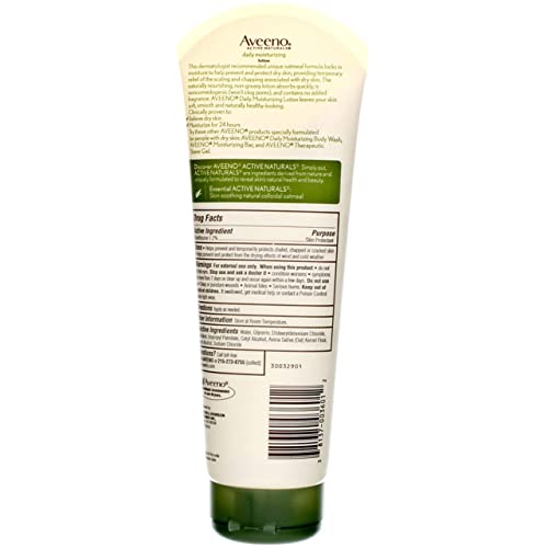 Aveeno Daily Moisturizing Body Lotion with Soothing Oat and Rich Emollients to Nourish Dry Skin, Fragrance-Free, 8 fl. oz (Pack of 2)