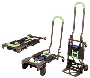 cosco 12222pbg1e shifter 300-pound capacity multi-position heavy duty folding dolly, green hand-trucks