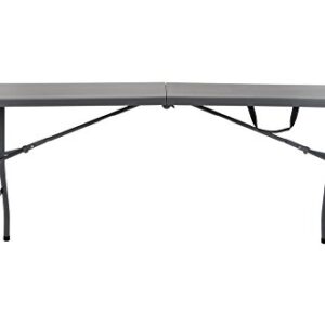 COSCO 6 ft. Fold-in-Half Banquet Table w/Handle, Gray