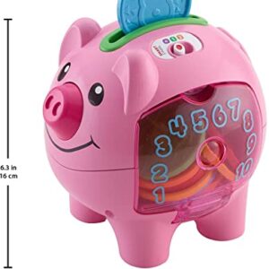 Fisher-Price Laugh & Learn Baby Learning Toy Smart Stages Piggy Bank With Songs Sounds And Phrases For Infant To Toddler Play [Amazon Exclusive]