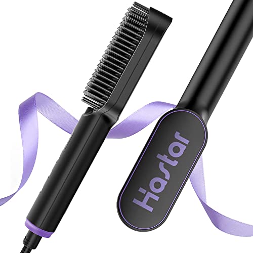 Hastar Hair Straightner Electric Heat Hot Comb Ceramic Negative Ion Brush Straightening Curling Iron Styling Tool for Women