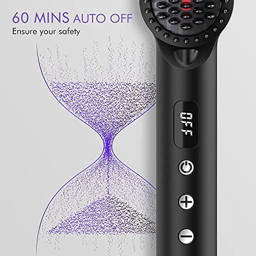 Hastar Hair Straightner Electric Heat Hot Comb Ceramic Negative Ion Brush Straightening Curling Iron Styling Tool for Women