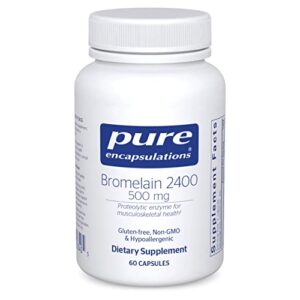 pure encapsulations bromelain 2400 | 500 mg supplement for immune and digestive support, enzymes, joints, muscle recovery, and bone health* | 60 capsules