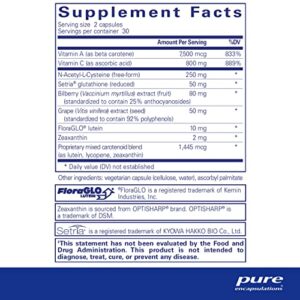 Pure Encapsulations Macular Support Formula | Hypoallergenic Supplement with Enhanced Antioxidant Formula for Healthy Eyes* | 60 Capsules