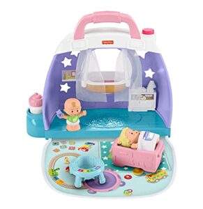 fisher-price little people cuddle & play nursery, portable nursery play set for toddlers and preschool kids up to age 5