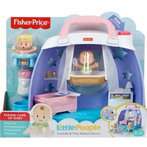 Fisher-Price Little People Cuddle & Play Nursery, portable nursery play set for toddlers and preschool kids up to age 5