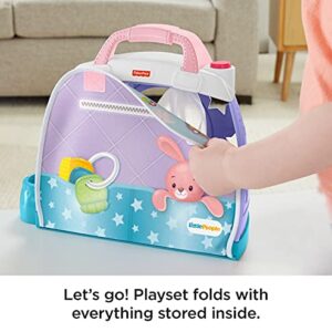 Fisher-Price Little People Cuddle & Play Nursery, portable nursery play set for toddlers and preschool kids up to age 5