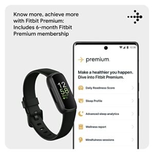 Fitbit Inspire 3 Health & Fitness Tracker with Stress Management, Workout Intensity, Sleep Tracking, 24/7 Heart Rate and more, Midnight Zen/Black One Size (S & L Bands Included)