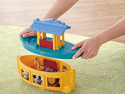 Fisher-Price Little People Noah's Ark playset with 9 figures for toddler and preschool pretend play ages 1 to 5 years