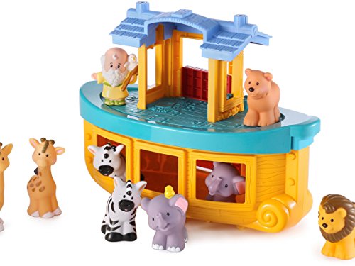 Fisher-Price Little People Noah's Ark playset with 9 figures for toddler and preschool pretend play ages 1 to 5 years