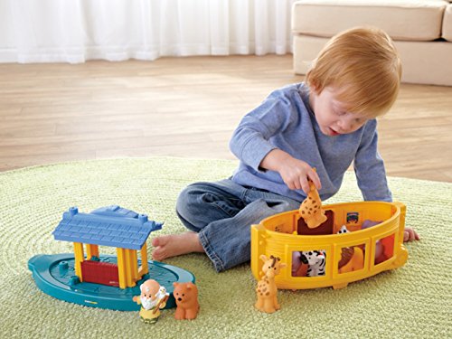 Fisher-Price Little People Noah's Ark playset with 9 figures for toddler and preschool pretend play ages 1 to 5 years