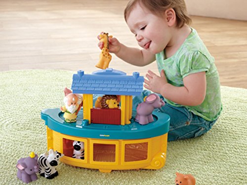 Fisher-Price Little People Noah's Ark playset with 9 figures for toddler and preschool pretend play ages 1 to 5 years