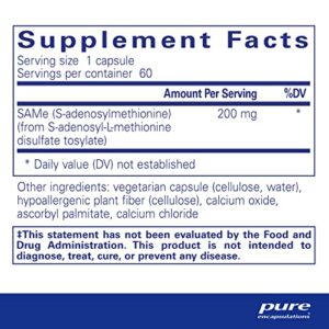 Pure Encapsulations Same | S-Adenosylmethionine Supplement to Support Joint Comfort, Liver, and Cognitive Function* | 60 Capsules