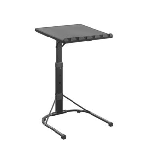 cosco multi-functional personal activity table, adjustable height, portable workspace, for snacking & homework, compact fold, space saving, black