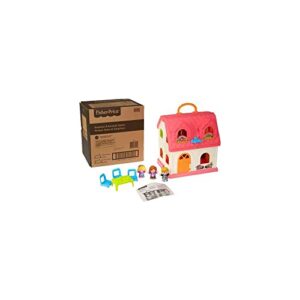 fisher-price little people toddler playset, surprise & sounds home, playhouse with music phrases and figures for preschool pretend play