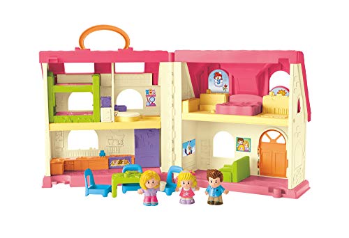 Fisher-Price Little People Toddler Playset, Surprise & Sounds Home, Playhouse with Music Phrases and Figures for Preschool Pretend Play