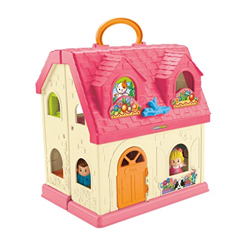 Fisher-Price Little People Toddler Playset, Surprise & Sounds Home, Playhouse with Music Phrases and Figures for Preschool Pretend Play