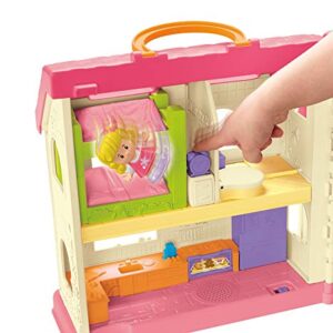 Fisher-Price Little People Toddler Playset, Surprise & Sounds Home, Playhouse with Music Phrases and Figures for Preschool Pretend Play