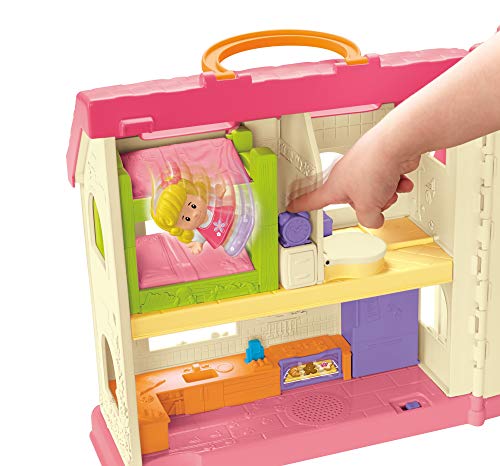 Fisher-Price Little People Toddler Playset, Surprise & Sounds Home, Playhouse with Music Phrases and Figures for Preschool Pretend Play