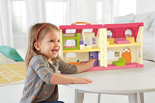 Fisher-Price Little People Toddler Playset, Surprise & Sounds Home, Playhouse with Music Phrases and Figures for Preschool Pretend Play