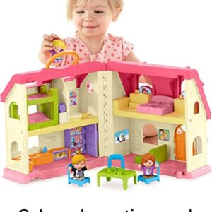 Fisher-Price Little People Toddler Playset, Surprise & Sounds Home, Playhouse with Music Phrases and Figures for Preschool Pretend Play