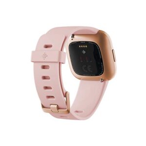 Fitbit Versa 2 Health and Fitness Smartwatch with Heart Rate, Music, Alexa Built-In, Sleep and Swim Tracking, Petal/Copper Rose, One Size (S and L Bands Included)