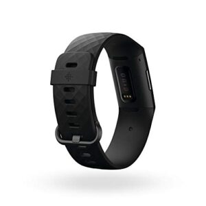 Fitbit Charge 4 Fitness and Activity Tracker with Built-in GPS, Heart Rate, Sleep & Swim Tracking, Black/Black, One Size (S &L Bands Included)