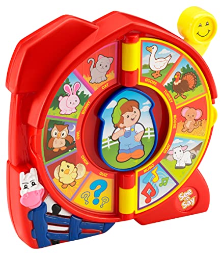 Fisher-Price Little People Toddler Learning Toy, See 'n Say The Farmer Says, Interactive-Game with Music Sounds and Phrases Ages 18+ Months