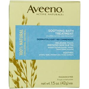 aveeno soothing bath treatment 8 packets (2 pack)