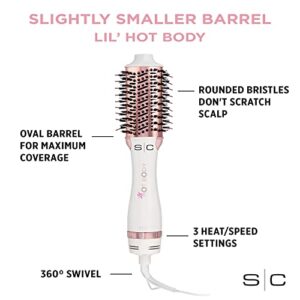 StyleCraft Lil' Hot Body Ionic 2-in-1 Blowout Oval Hot Air Brush Hair Dryer Volumizer