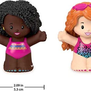 Fisher-Price Little People Barbie Toddler Toys Swimming Figure Pack, 2 Characters for Pretend Play Ages 18+ Months