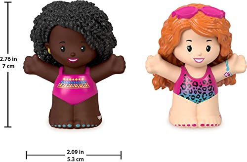 Fisher-Price Little People Barbie Toddler Toys Swimming Figure Pack, 2 Characters for Pretend Play Ages 18+ Months