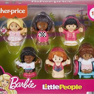 Fisher-Price Little People Barbie Toddler Toys Figure 6 Pack For Preschool Pretend Play Ages 18+ Months