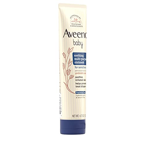 Aveeno Baby Soothing Multi-Purpose Diaper Rash Ointment, Petrolatum, 4.7 Oz