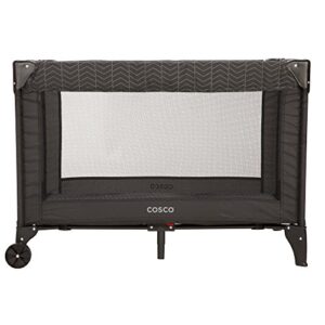 Cosco Funsport Compact Portable Playard, Lightweight, Easy Set up, Foldable Baby Playpen with Carry Bag, Black Arrows