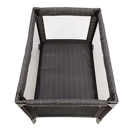 Cosco Funsport Compact Portable Playard, Lightweight, Easy Set up, Foldable Baby Playpen with Carry Bag, Black Arrows