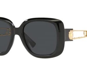 Versace Woman Sunglasses Black Frame, Dark Grey Lenses, 54MM