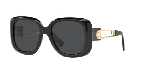 Versace Woman Sunglasses Black Frame, Dark Grey Lenses, 54MM