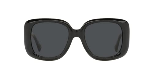 Versace Woman Sunglasses Black Frame, Dark Grey Lenses, 54MM