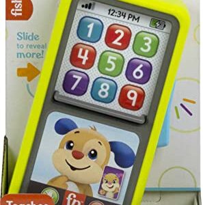 Fisher-Price Laugh & Learn Baby & Toddler Toy 2-in-1 Slide to Learn Smartphone with Lights & Music for Ages 9+ Months