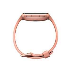 Fitbit Versa Smart Watch, Peach/Rose Gold Aluminium, One Size (S & L Bands Included) - (Renewed)