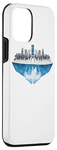 iPhone 12 mini Flat Earth Awesome Future City Ice Wall Society Gift Case