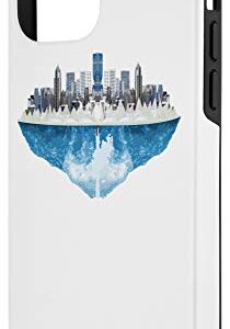 iPhone 12 mini Flat Earth Awesome Future City Ice Wall Society Gift Case